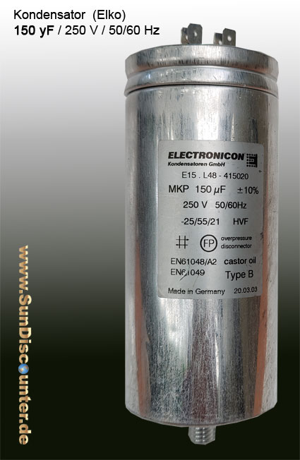 Electronicon E15.L48-415020 MKP-Condensator 150yF 250 V